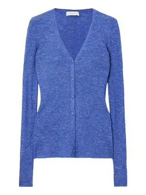 Gabriela Hearst Aiste Ribbed Cardigan - Blue