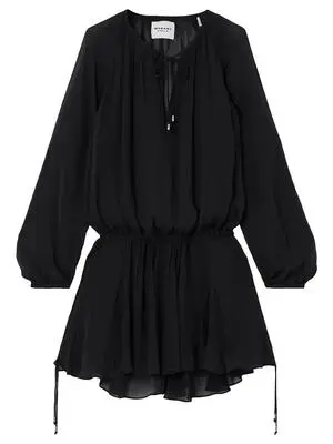MARANT ETOILE Bess Gathered Georgette Mini Dress