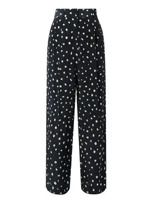 BLAZÉ MILANO Mariquita Fox Pleated Tapered Pants - Blue