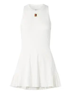 Nike Wimbledon Court Slam Paneled Dri-fit Tennis Dress - White