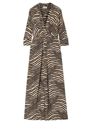 BY MALENE BIRGER Diya Zebra-print Maxi Dress - Animal Print