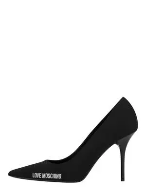 Moschino Logo-print Stiletto Pumps - Black
