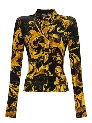 Versace Baroque-print Shirt - Yellow