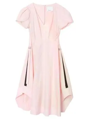 3.1 Phillip Lim Puff-sleeve Drawstring Dress - Pink