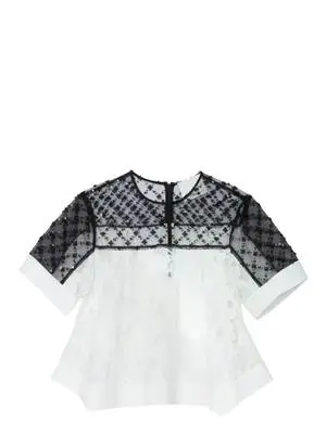 3.1 Phillip Lim Beaded Lace Top - White