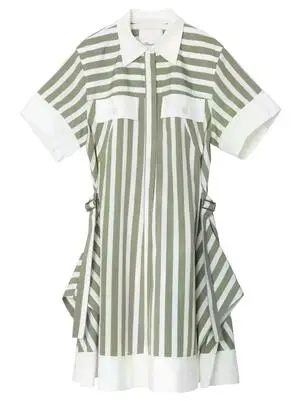 3.1 Phillip Lim Striped Shirt Dress - Green