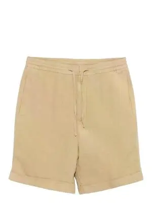 Canali Linen Deck Shorts - Neutrals