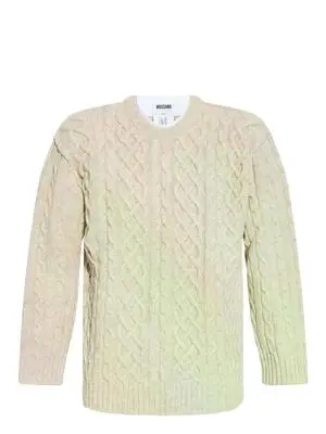 Moschino Cable-knit Virgin Wool Sweater - Neutrals