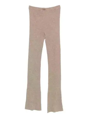 Pinko Ribbed Flared Trousers - Brown