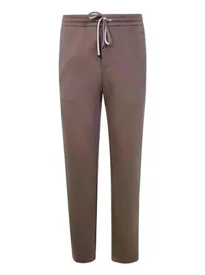 Emporio Armani Logo-patch Drawstring Track Pants - Brown