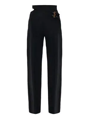 Versace Cut-out Buckle Trousers - Black