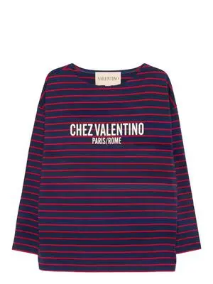 Valentino Garavani Striped T-shirt Blue
