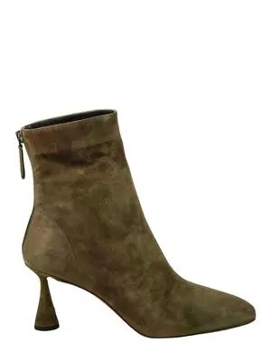 AQUAZZURA Suede Zip-up Ankle Boots - Green