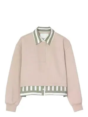 3.1 Phillip Lim Polo-neck Striped-panel Top - Neutrals
