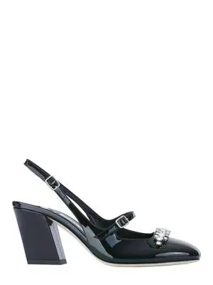 JIMMY CHOO 85mm Belinda Crystal-embellished Slingback Pumps - Black