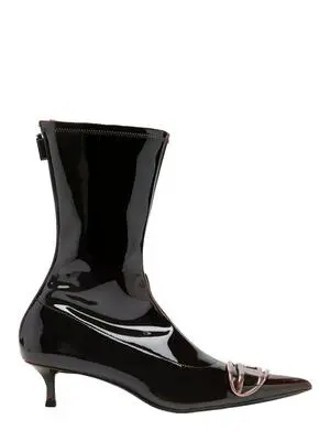 DIESEL® 45mm D-venus Patent-leather Boots - Black