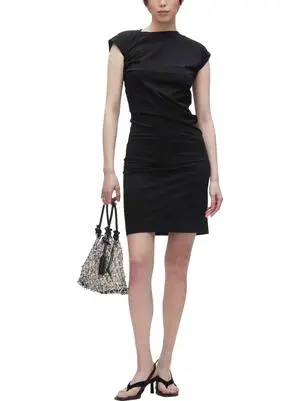 3.1 Phillip Lim Draped Cap-sleeve Dress - Black
