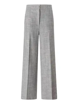 GENNY Crown-plaque Wide-leg Trousers - Grey