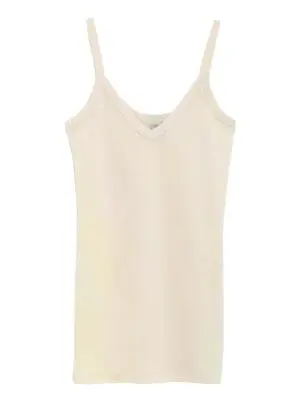 FLORE FLORE Isla Cami V-neck Top - Neutrals