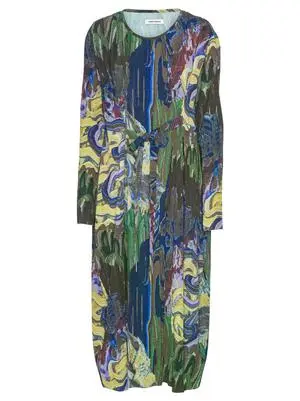 Henrik Vibskov Abstract-print Midi Dress - Blue