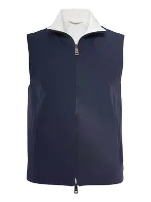 Kiton Reversible Zip-front Gilet - Blue