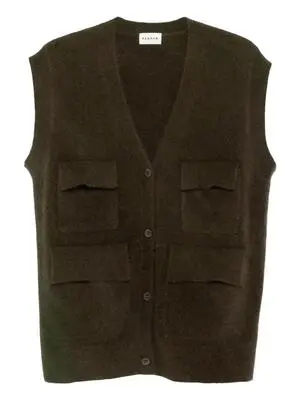 P.a.r.o.s.h Sleeveless Wool Cardigan - Green