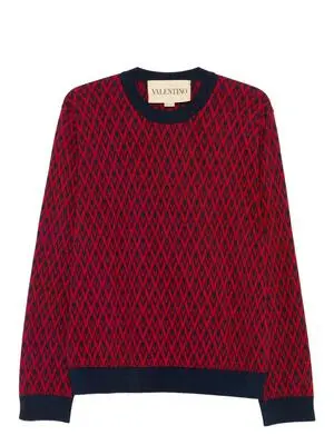 Valentino Garavani Geometric Print Sweater - Red