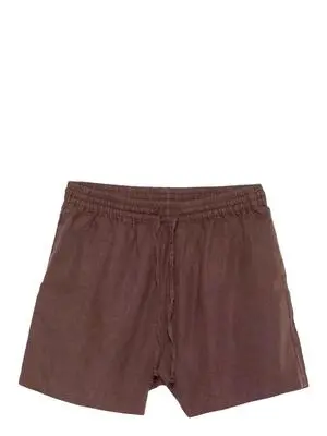 SAMSOE SAMSOE Maren Drawstring Linen Shorts - Brown