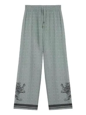 DOMAINE DES ARTISTES Geometric Print Pants - Blue