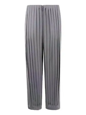 Giorgio Armani Pleated Silk Trousers - Grey