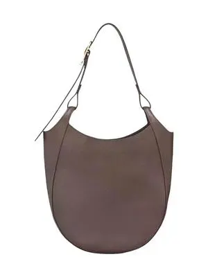 Longchamp Le Foulonné Leather Hobo Shoulder Bag - Brown