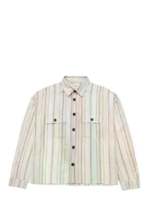 HONOR THE GIFT Stripe Woven Button-up Shirt - White