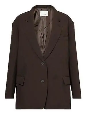 THE FRANKIE SHOP Bea Single-breasted Blazer - Dark Espresso
