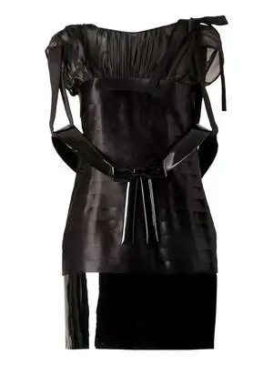 Undercover Silk And Cotton Oversized Dress - Black