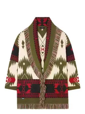 Alanui Icon Jacquard Fringe Cardigan - Multicolour