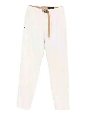 WHITE SAND Belted Corduroy Trousers - Neutrals