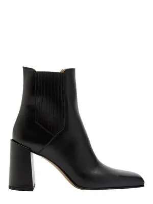 Gabriela Hearst Luke 70 Leather Ankle Boots - Black