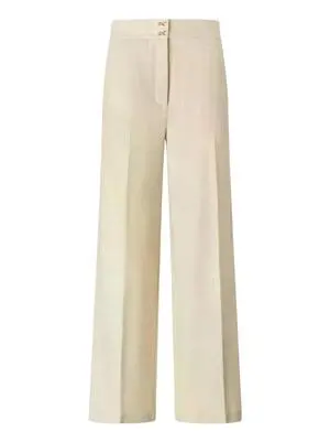 GENNY Wide-leg Trousers - Neutrals