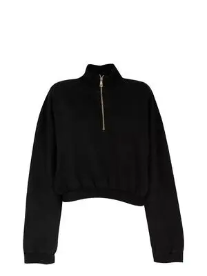 HAIKURE High-neck Zip-up Sweatshirt - Black