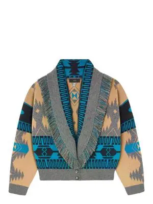 Alanui Icon Jacquard Fringe Bomber Jacket - Neutrals