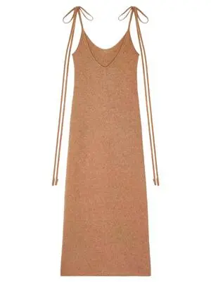 Alanui Tie-detail Maxi Dress - Brown