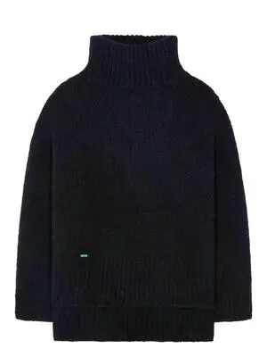 Alanui Ribbed Knit Turtleneck Sweater - Blue