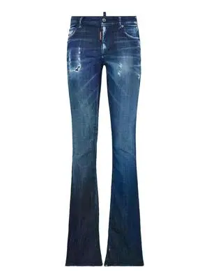 Dsquared2 Distressed Flared Jeans - Blue