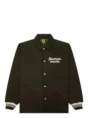 HUMAN MADE Stadium Embroidered-patch Varsity Jacket - Brown