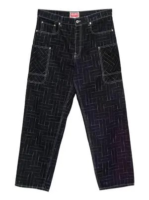 KENZO Geometric-Pattern Jeans