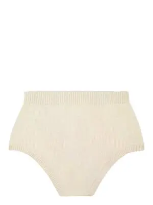 Alanui Ribbed Cashmere Shorts - White