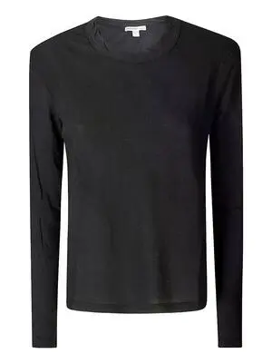 JAMES PERSE Long-sleeve Crew-neck T-shirt - Black