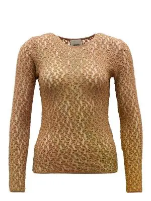 Isabel Marant Textured Long-sleeve T-shirt - Brown