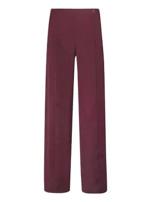 GENNY Satin Straight Trousers - Red