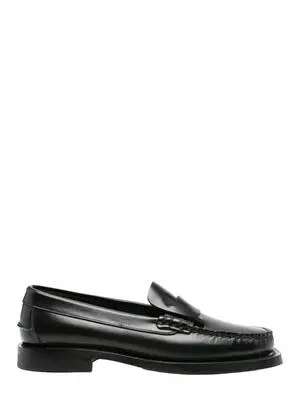 Hereu Leather Penny Loafers - Black